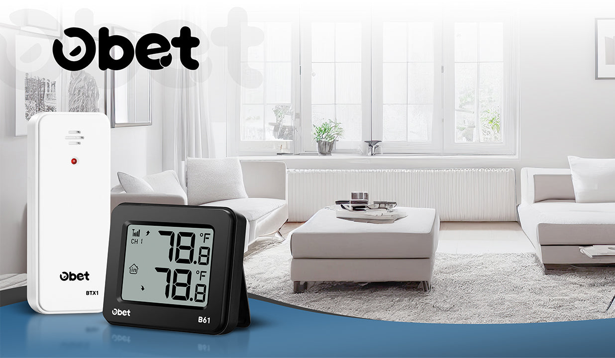 OBET Outdoor Thermometer Wireless Indoor Outdoor Digital Thermometer